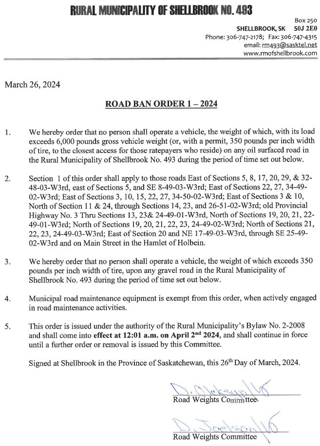 Rural Municipality of Shellbrook #493 - R.M. of Shellbrook